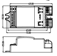 Mini Size Microwave Motion Sensor MC030S L 220-240VAC IP20 For On Off