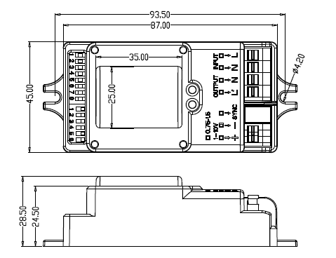 Enhanced Detection Zone Microwave Light Sensor With Corridor Dimming ...