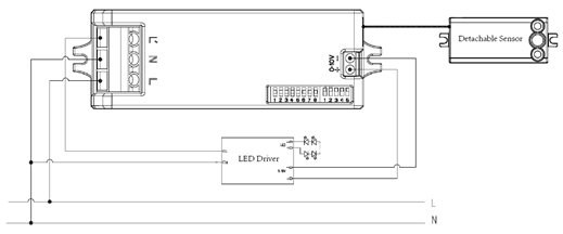 MC613V D RC UL Motion Sensor Dimming Function With Detachable Sensor