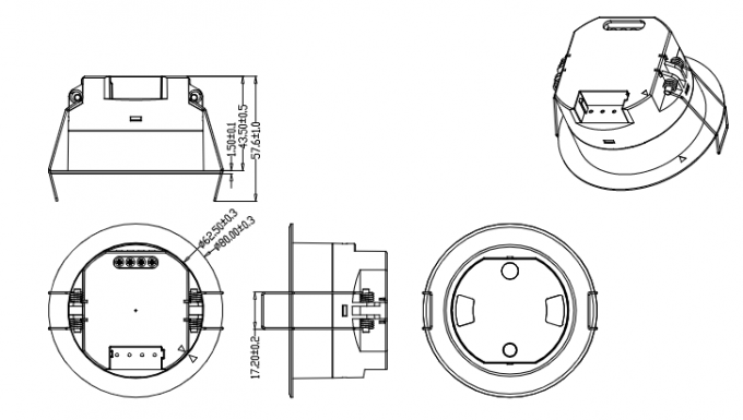 Workplace And Toilet Cubicle 60GHz Presence Detection Sensor With 12Vdc ...