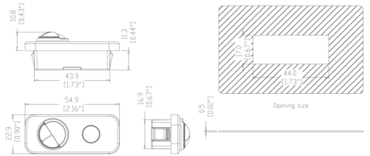 12Vdc PIR Motion Sensor With PWM Dimming For Panel Light, Daylight ...