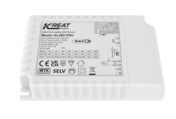 Constant Current DALI Dimmable LED Driver 60W Push Dim With Memory Function