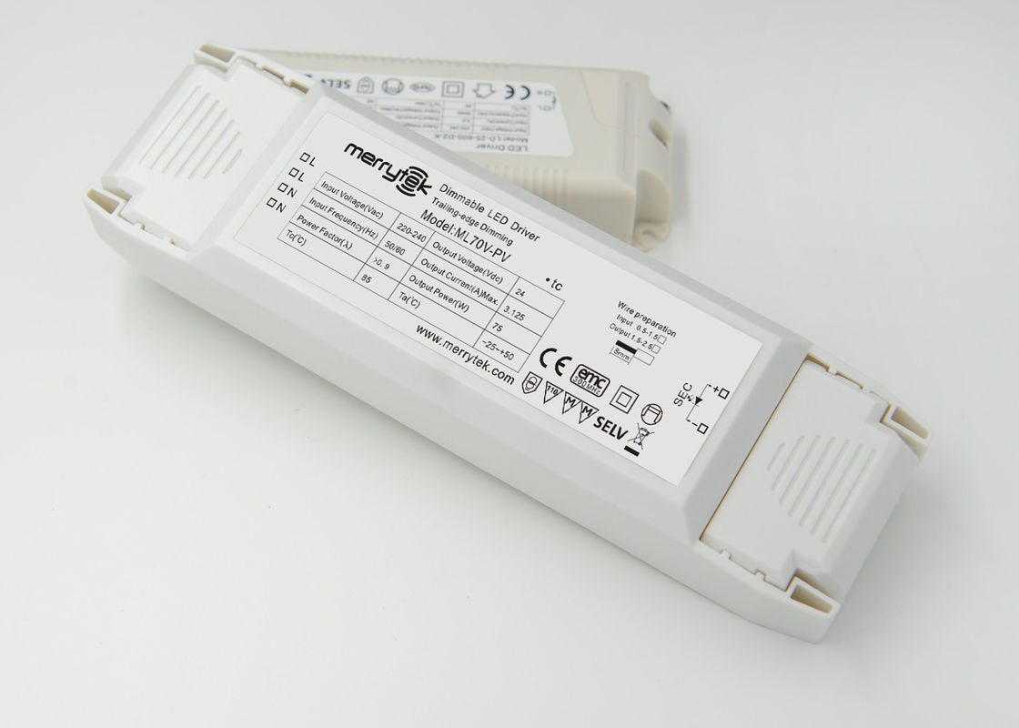 1 × 75W Push 1-10V Dimmable LED Driver , Constant Voltage PWM Dimming ...