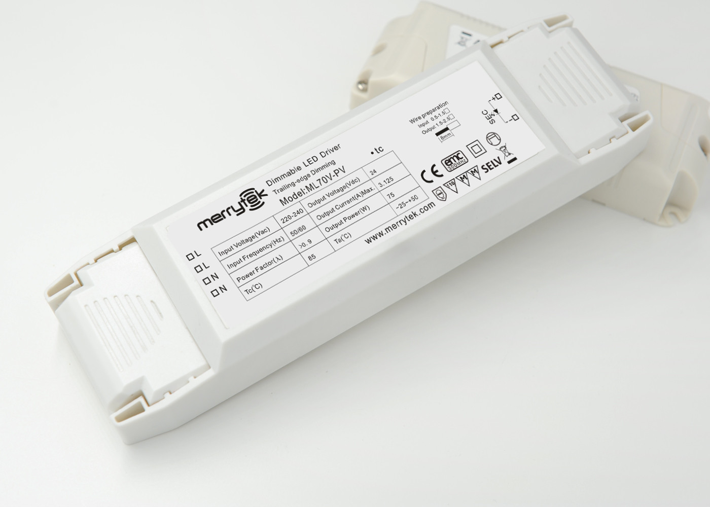 1 × 75W Push 1-10V Dimmable LED Driver , Constant Voltage PWM Dimming ...