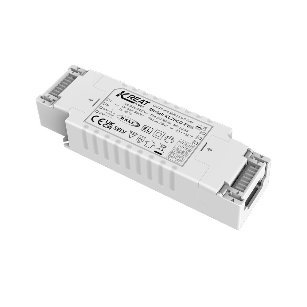 DALI2 DT8 Compatible 26W Constant Current LED Driver with IP20 Stand-by ...