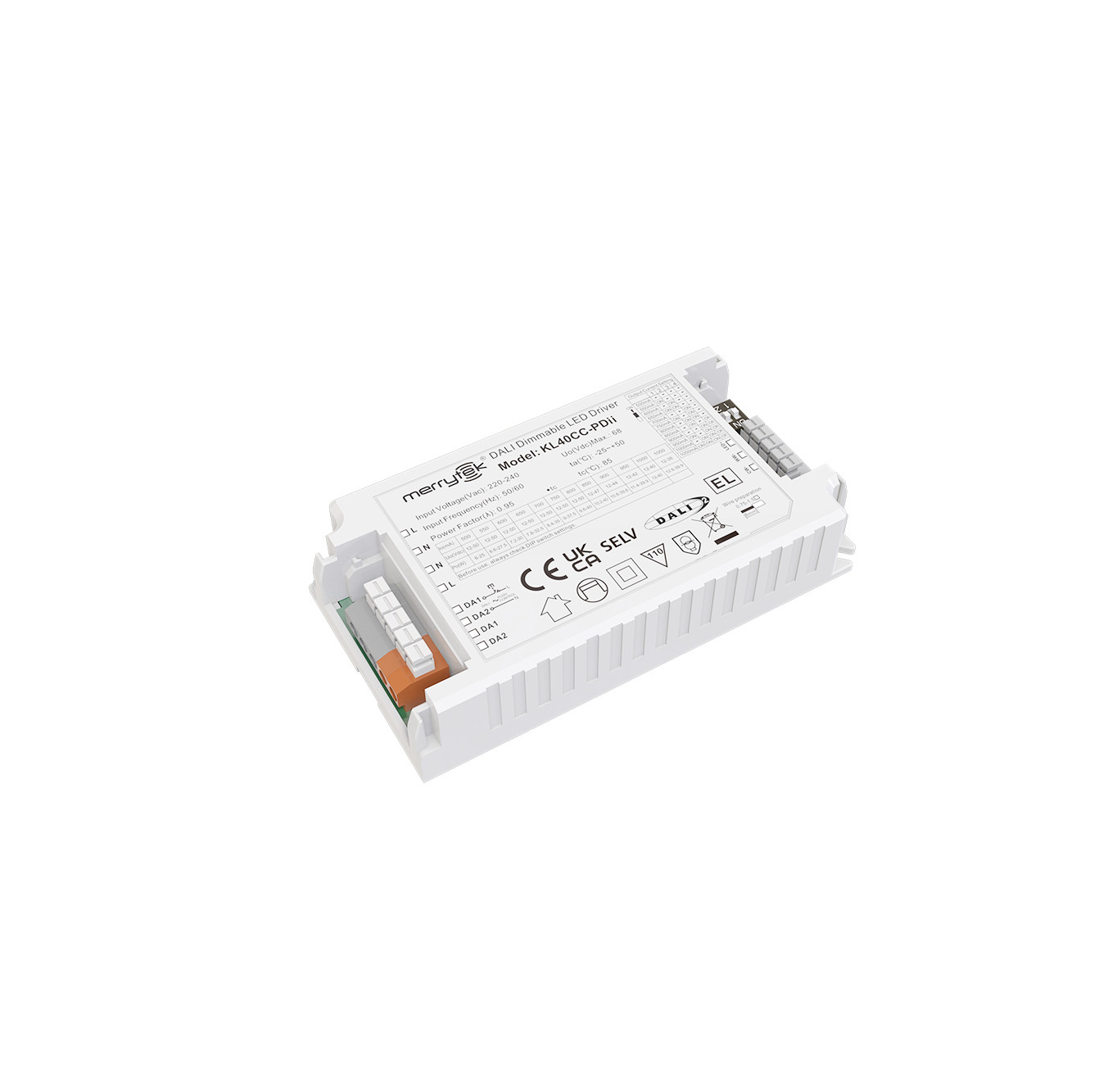 40W DALI2 DT8 Dimmable LED Driver Constnat Current 500mA To 1050mA ...