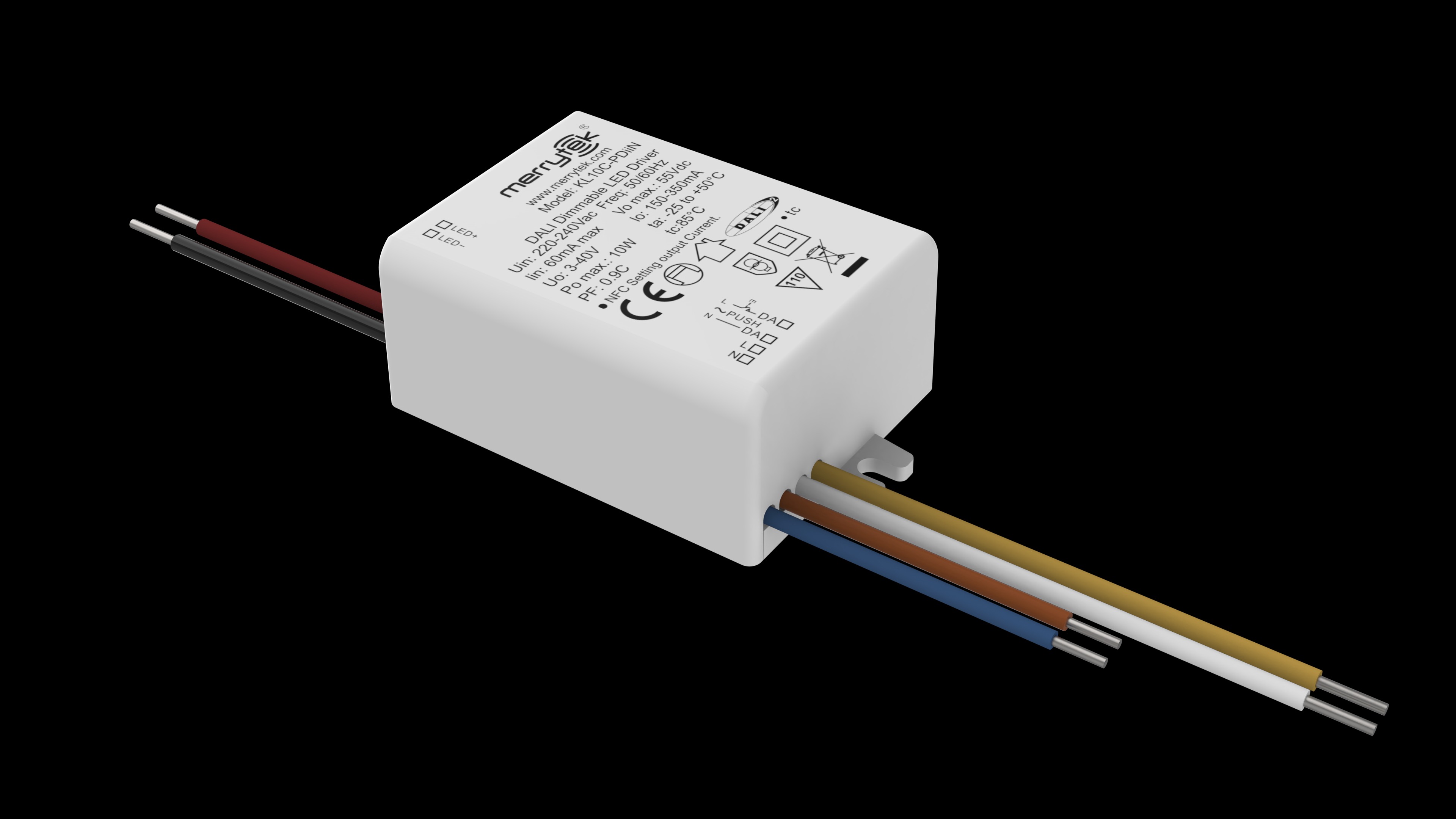 10W DALI2 DT6 150-350mA Dimmable Drivers For Led Lights With NFC ...