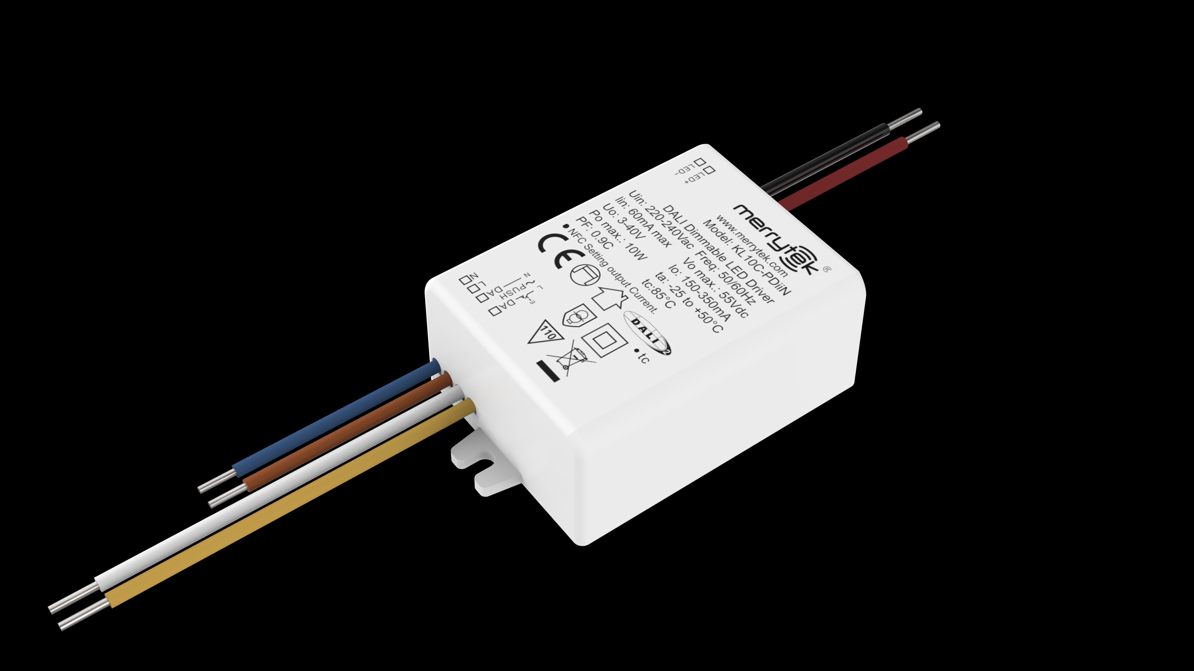 10W DALI2 DT6 150-350mA Dimmable Drivers For Led Lights With NFC ...