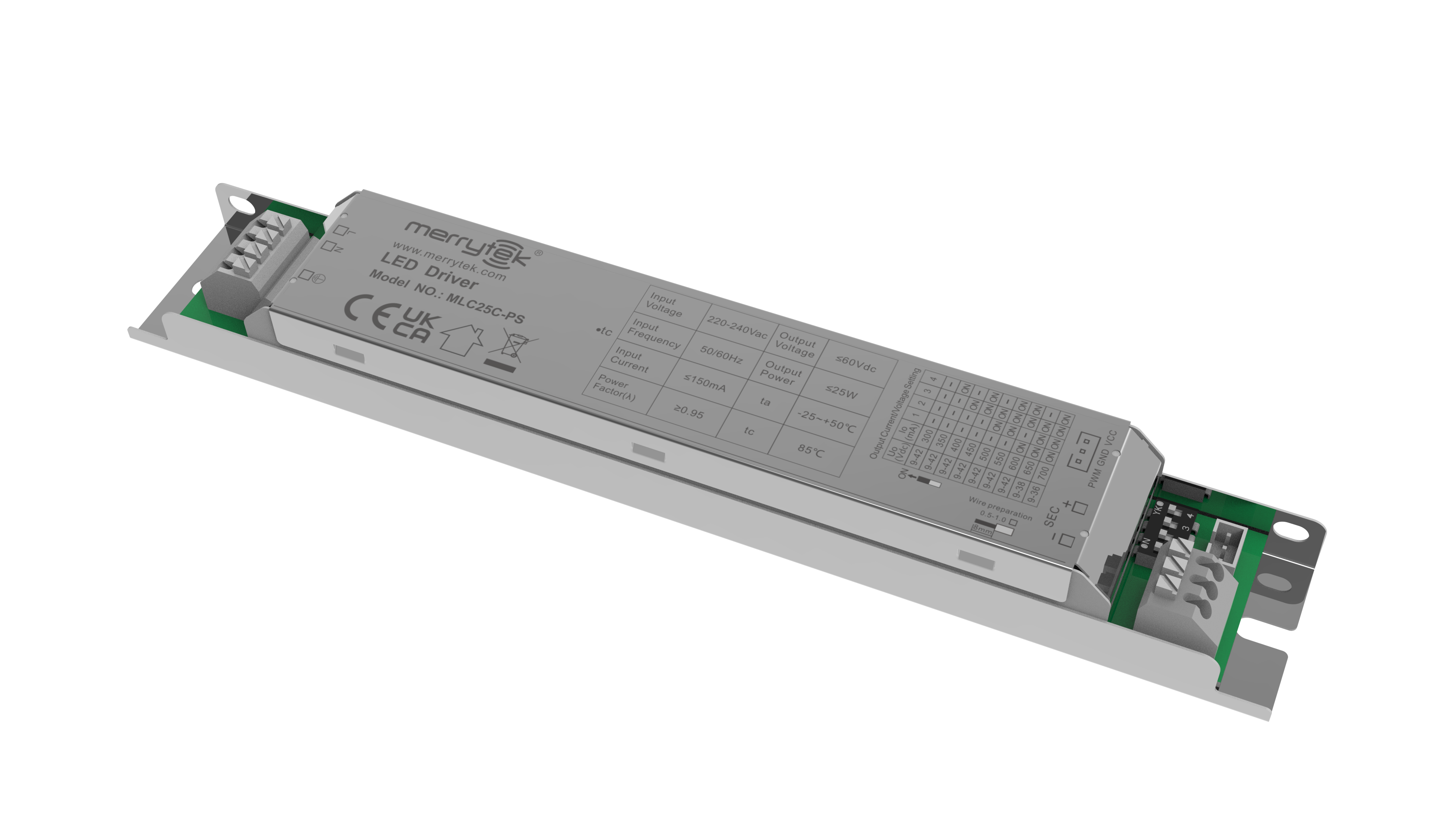 25W Isolated LED Driver with PWM Dimming, 300-700mA
