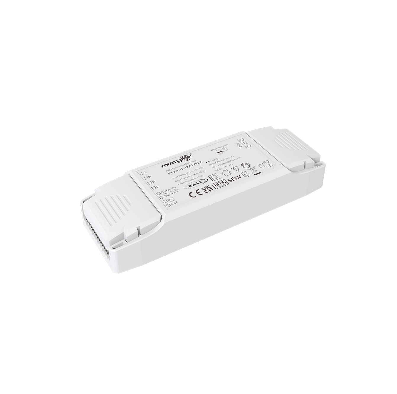 40W 12V DALI DT8 LED Driver - Dimmable, 5-Year Warranty