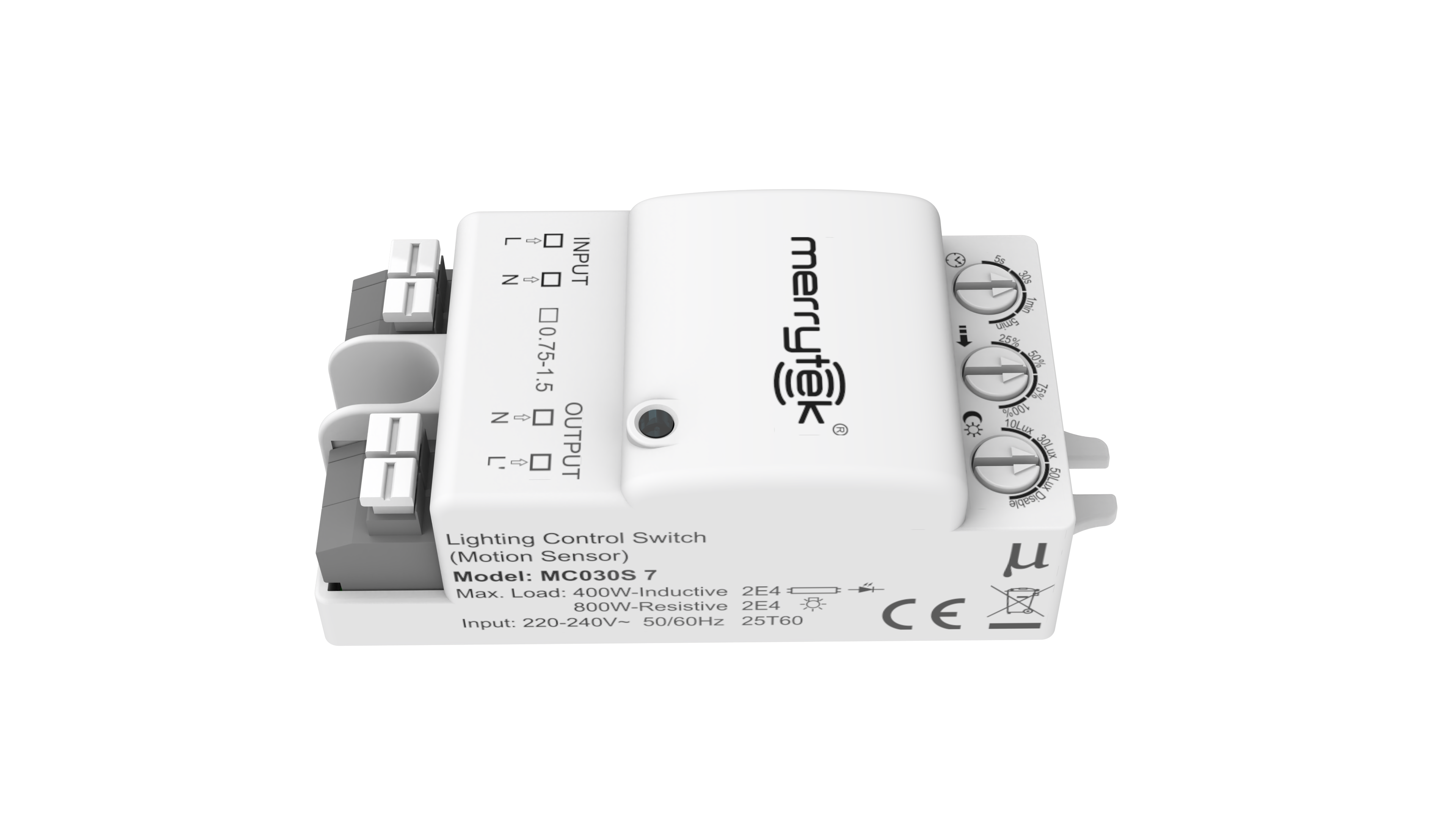 Microwave ON/OFF Motion Sensor, Rotary Switch Setting, With Low Stand ...
